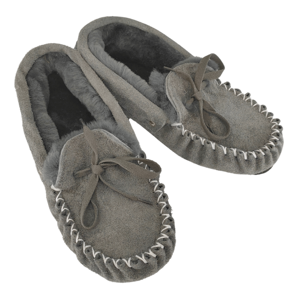 Glen Moccasin | Unisex Premium Slipper - Grey | Sizes 5-14 | NZ Made ...
