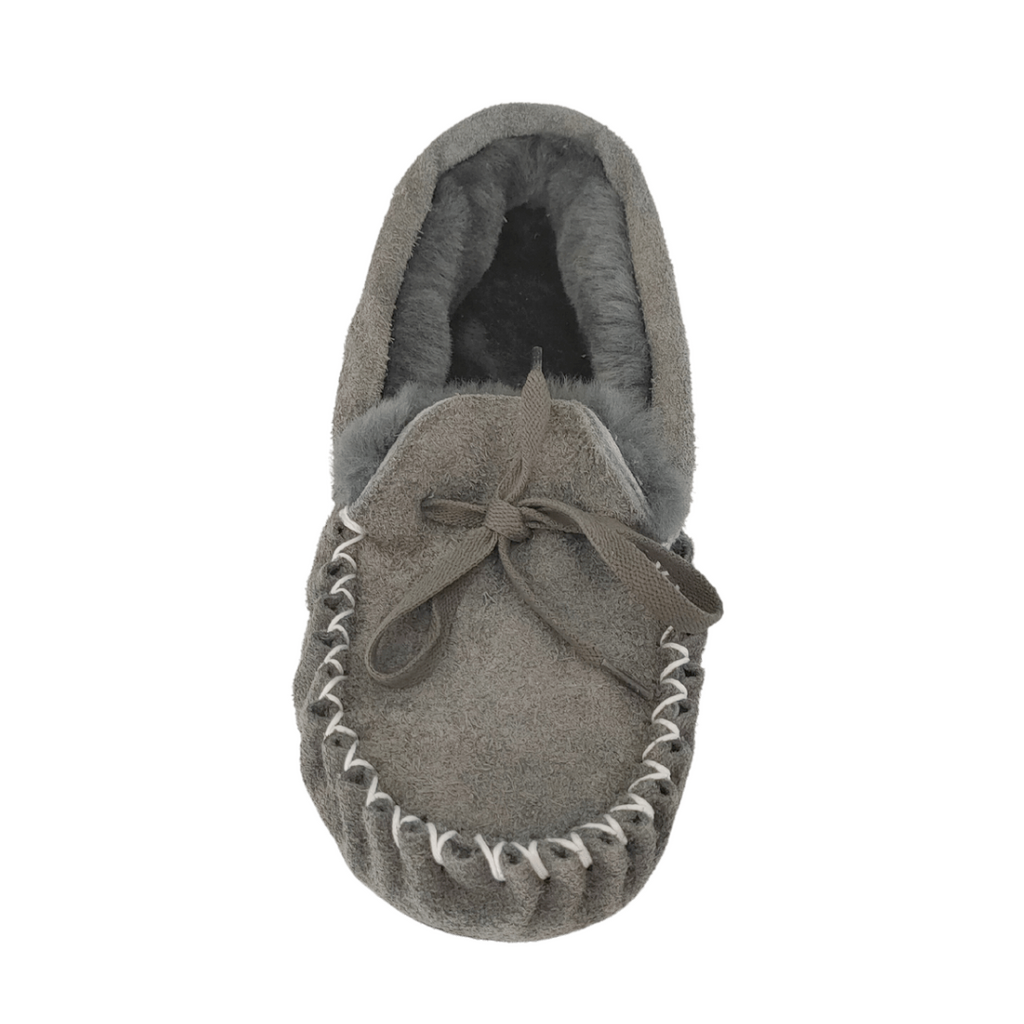 Glen Moccasin | Unisex Premium Slipper - Grey | Sizes 5-14 | NZ Made ...
